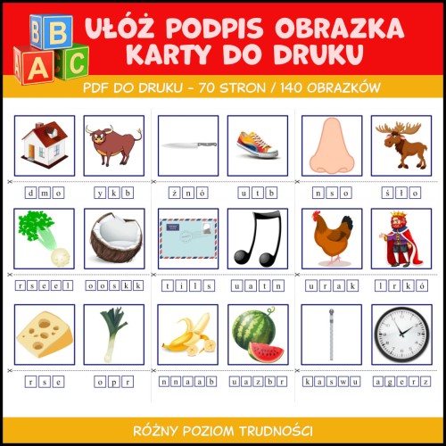 Podpisz obrazek do druku. Karty do pobrania w PDF - Drukatek.pl