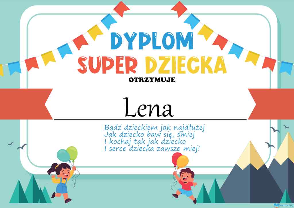 Dzień Dziecka karty pracy, dyplom, napis do druku. Materiały w PDF ...